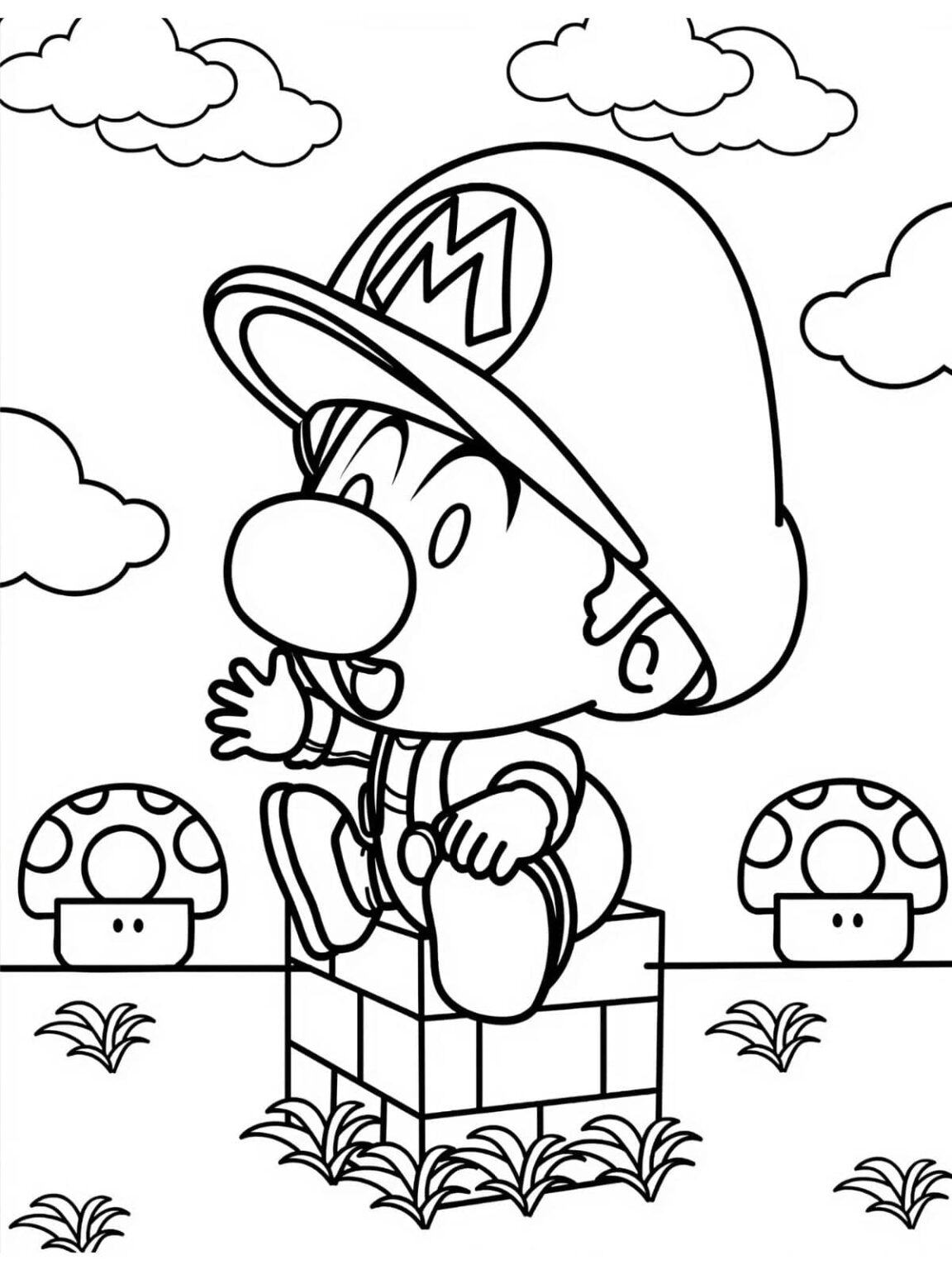 35+ Раскраска Марио (бесплатная распечатка в формате PDF ...