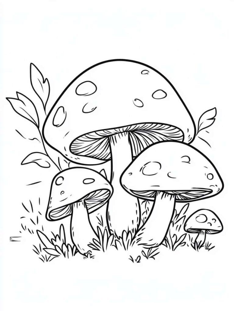 40 pagine da colorare Funghi (PDF stampabile gratuito) - Coloringpage.org