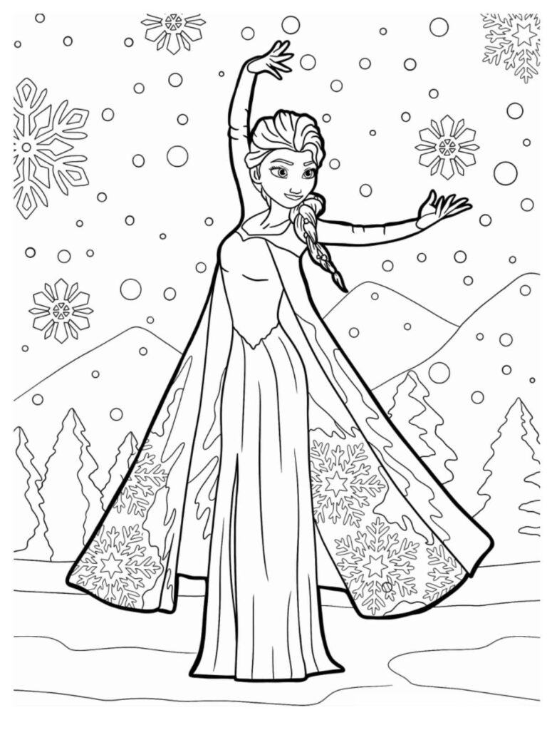 Gratis PDF Frozen Kleurplaat voor Kinderen - Kleurplaat.org