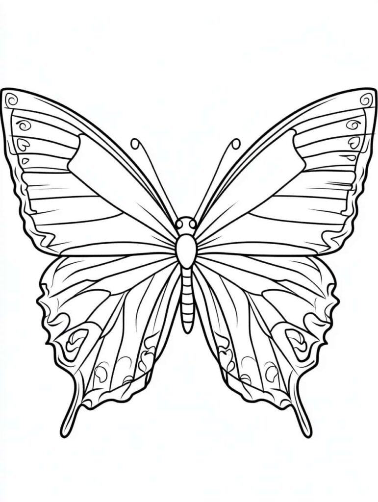 30+ Gratis Kleurplaat Vlinder Voor Kinderen - Kleurplaat.org
