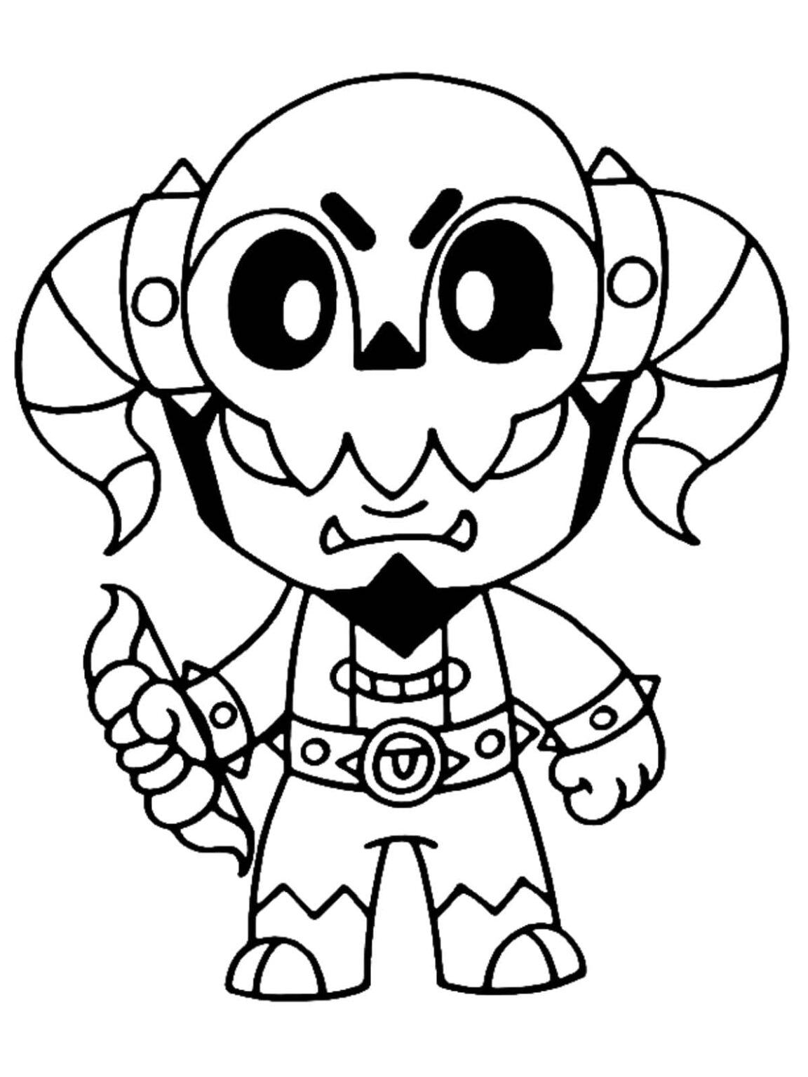 Gratis Brawl Stars Kleurplaat Voor Kinderen - Kleurplaat.org