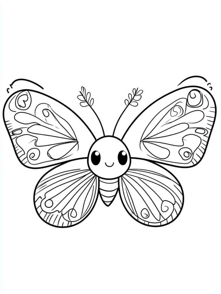 30+ Gratis Kleurplaat Vlinder Voor Kinderen - Kleurplaat.org