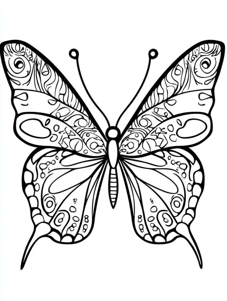 30+ Gratis Kleurplaat Vlinder Voor Kinderen - Kleurplaat.org