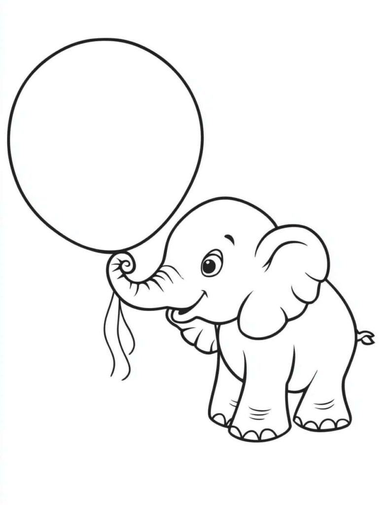 28+ Kleurplaat Olifant (Gratis PDF Printbaar) - Kleurplaat.org