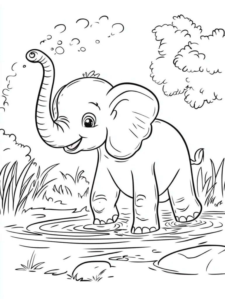 28+ Kleurplaat Olifant (Gratis PDF Printbaar) - Kleurplaat.org