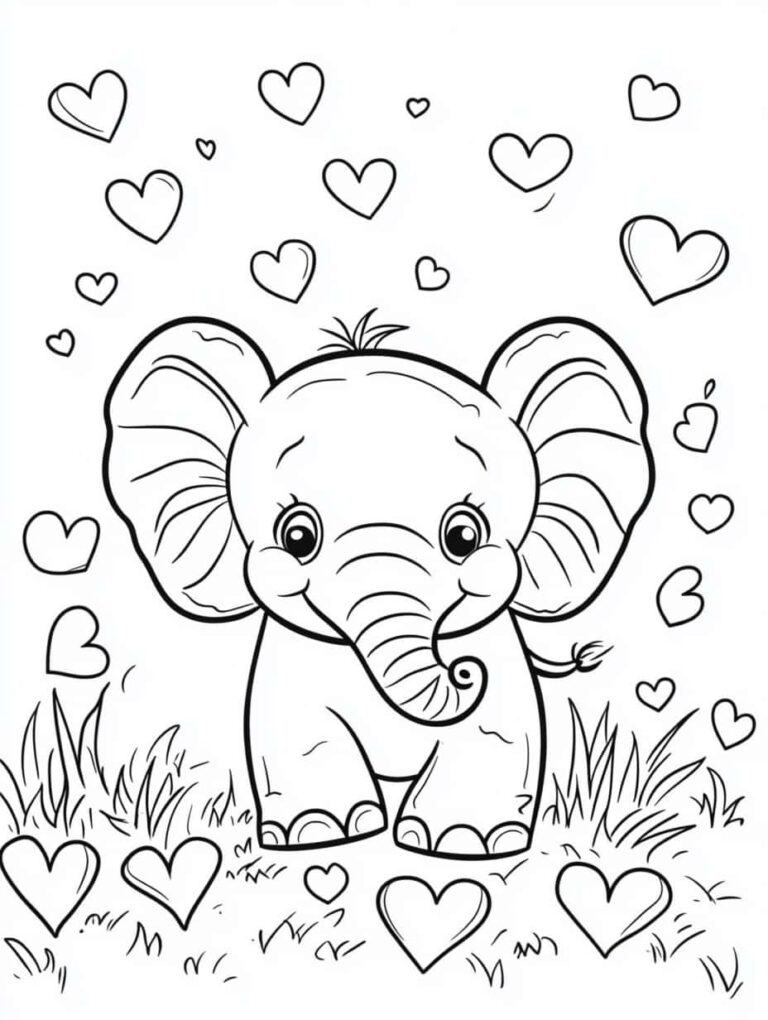 28+ Kleurplaat Olifant (Gratis PDF Printbaar) - Kleurplaat.org