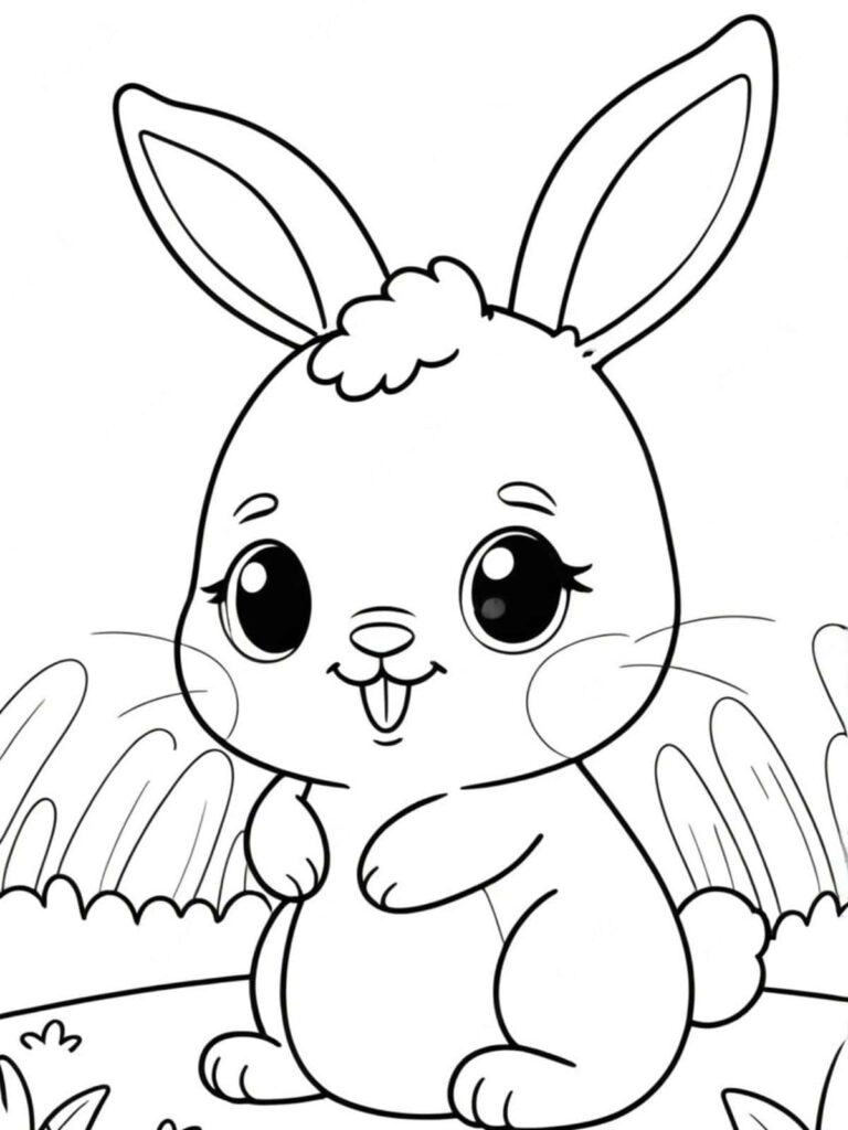 30 Schattige Kleurplaat Konijn (Gratis PDF Printbaar) - Kleurplaat.org