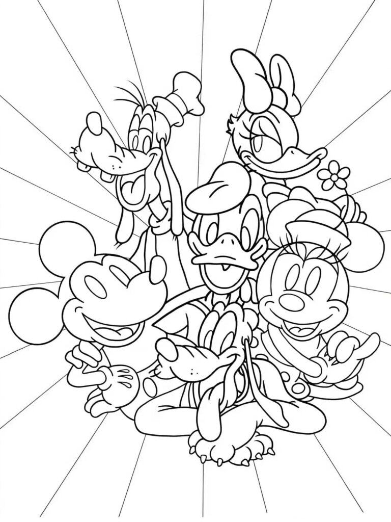 Gratis Mickey Mouse Kleurplaat (PDF Printbaar) - Kleurplaat.org