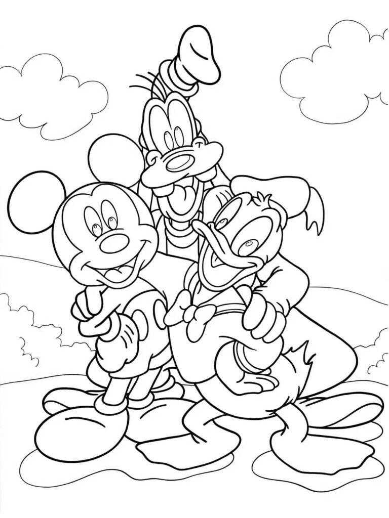 Gratis Mickey Mouse Kleurplaat (PDF Printbaar) - Kleurplaat.org
