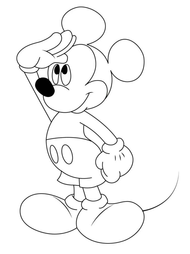 Gratis Mickey Mouse Kleurplaat (PDF Printbaar) - Kleurplaat.org