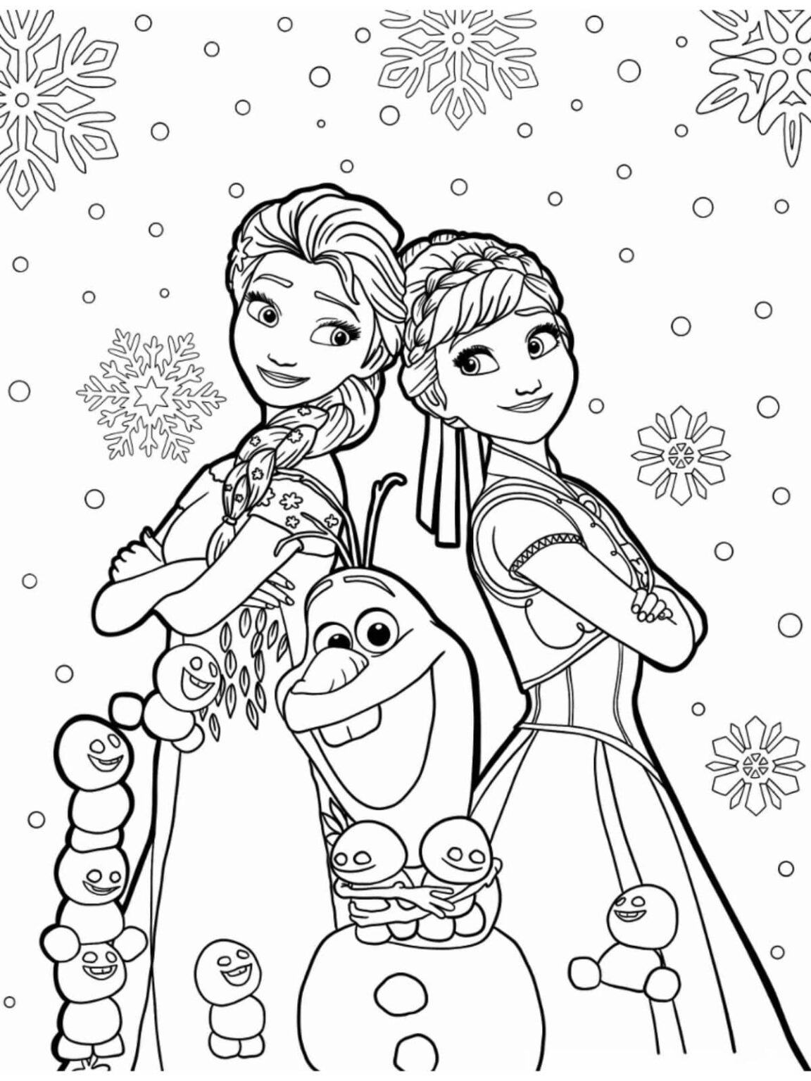 Gratis PDF Frozen Kleurplaat voor Kinderen - Kleurplaat.org