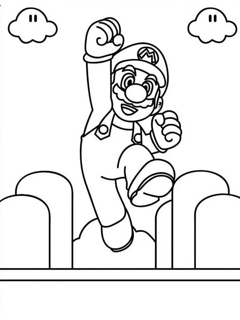 35+ Mario Kleurplaat (Gratis PDF Printbaar) - Kleurplaat.org