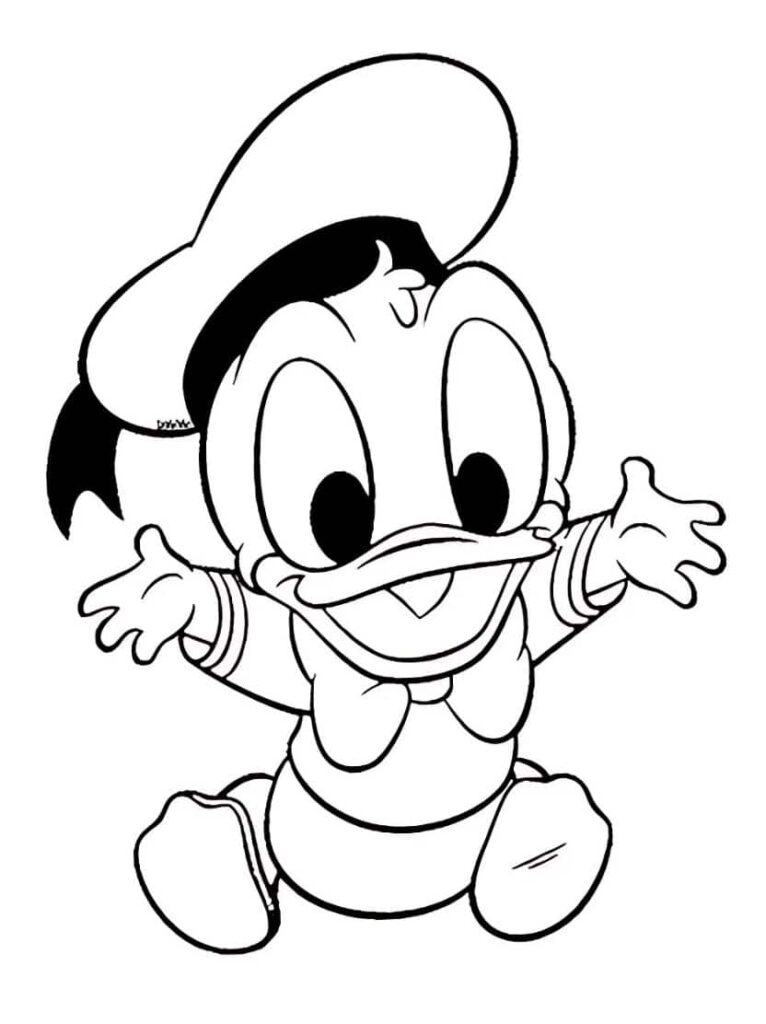Grappige Donald duck kleurplaat voor creatieve kinderen - Kleurplaat.org Grappige Donald duck kleurplaat voor creatieve kinderen - Kleurplaat.org
