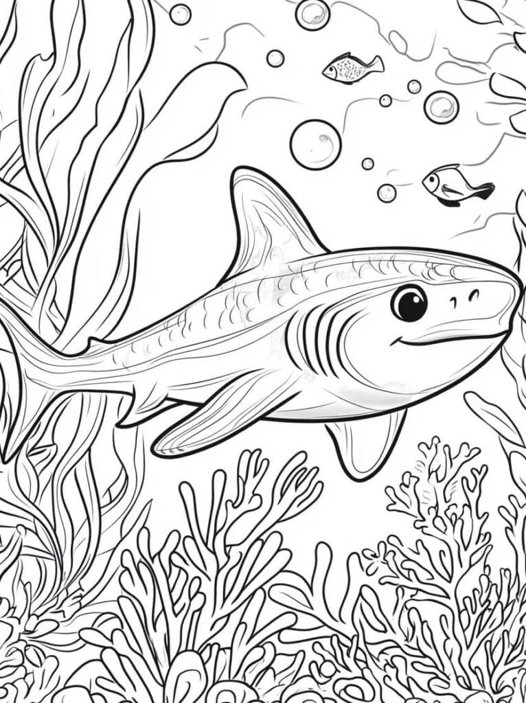 22+ PDF Haai Kleurplaat Gratis Printen - Kleurplaat.org