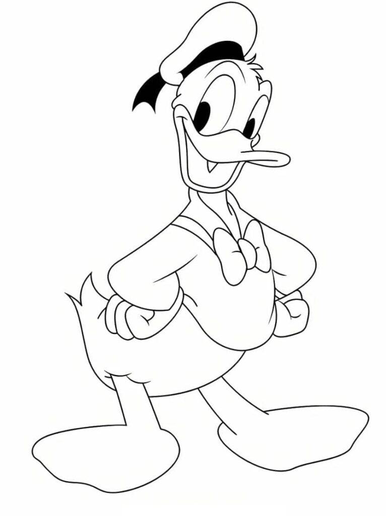 Grappige Donald duck kleurplaat voor creatieve kinderen - Kleurplaat.org Grappige Donald duck kleurplaat voor creatieve kinderen - Kleurplaat.org