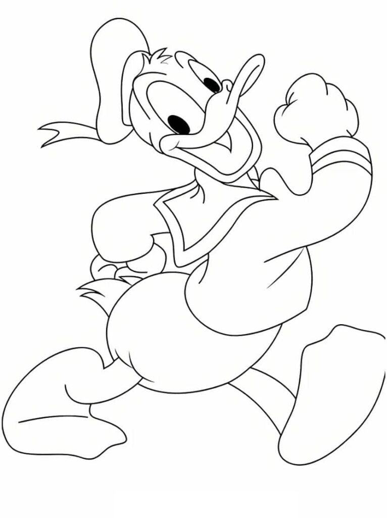 Grappige Donald duck kleurplaat voor creatieve kinderen - Kleurplaat.org Grappige Donald duck kleurplaat voor creatieve kinderen - Kleurplaat.org