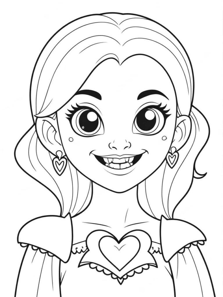 Cute Monster High Coloring Page (Free PDF Print) - Coloringpage.org