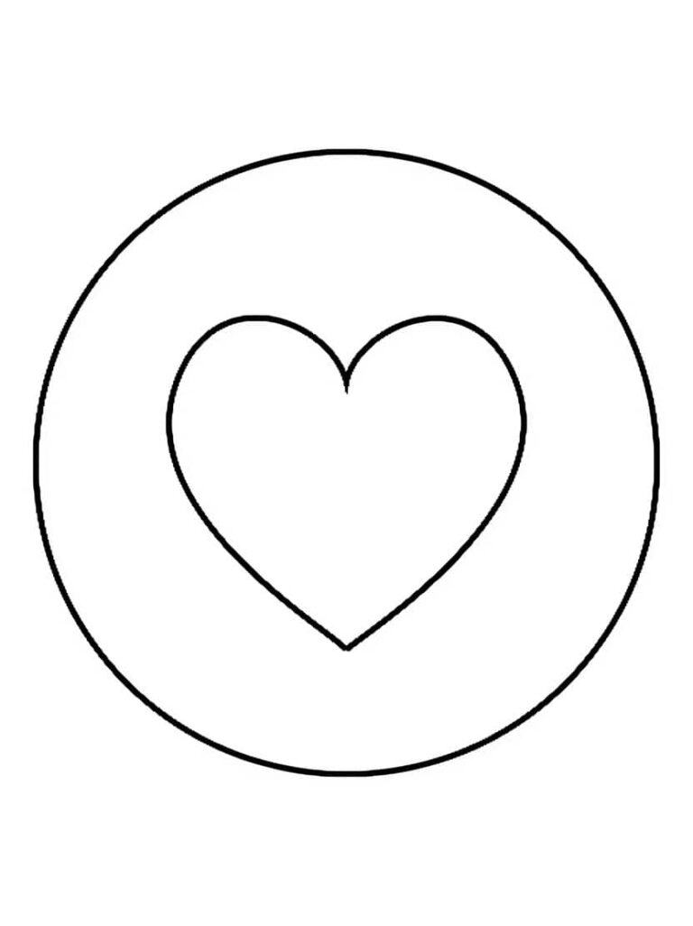 Kleurplaat hartje (Gratis PDF Printen) - Kleurplaat.org