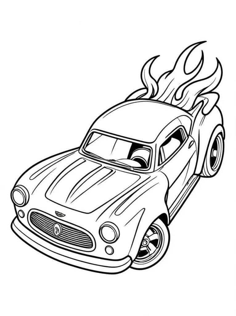 Hot Wheels Kleurplaat (Gratis PDF Printen) - Kleurplaat.org