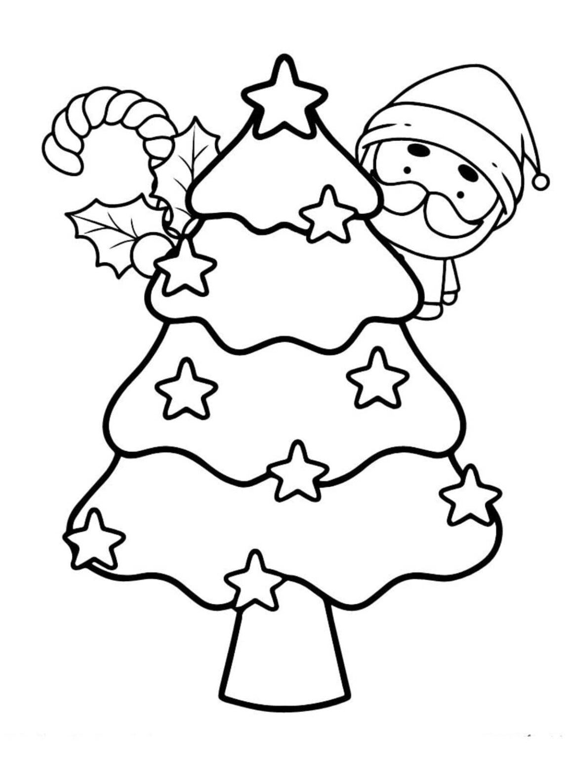 30+ Leuke kleurplaat kerstboom voor kinderen - Kleurplaat.org