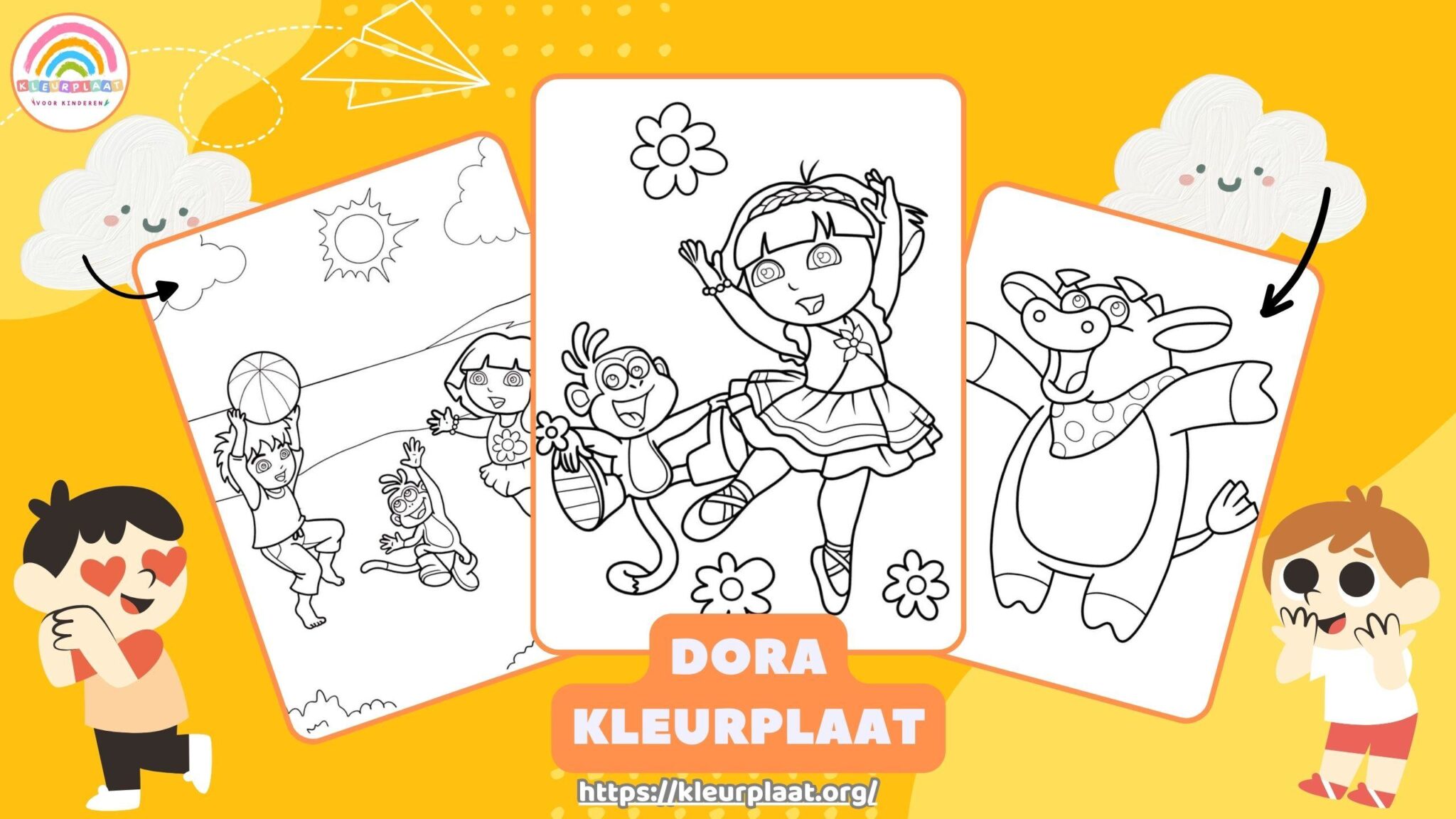 18+ Dora kleurplaat (Gratis PDF Printen) - Kleurplaat.org