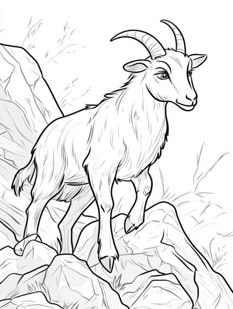 20+ Leuke Kleurplaat Geit (Gratis PDF Printbaar) - Kleurplaat.org