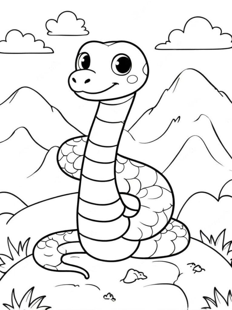 20+ Slang Kleurplaten (Gratis PDF Printbaar) - Kleurplaat.org