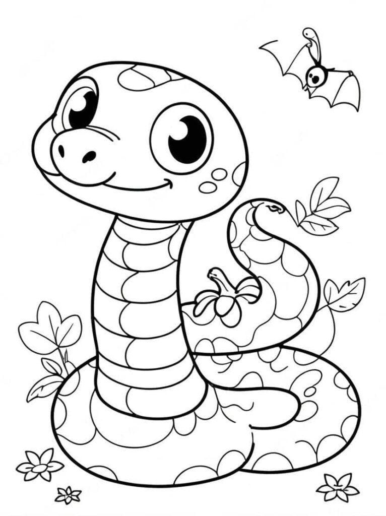 20+ Slang Kleurplaten (Gratis PDF Printbaar) - Kleurplaat.org