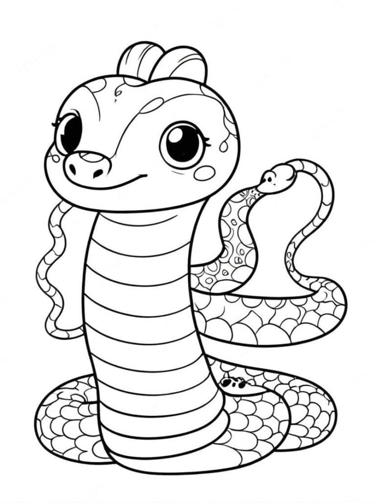 20+ Slang Kleurplaten (Gratis PDF Printbaar) - Kleurplaat.org