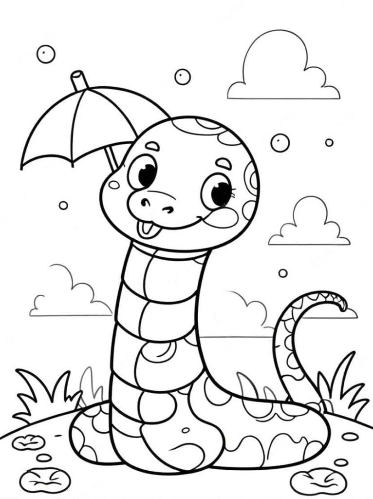 20+ Slang Kleurplaten (Gratis PDF Printbaar) - Kleurplaat.org