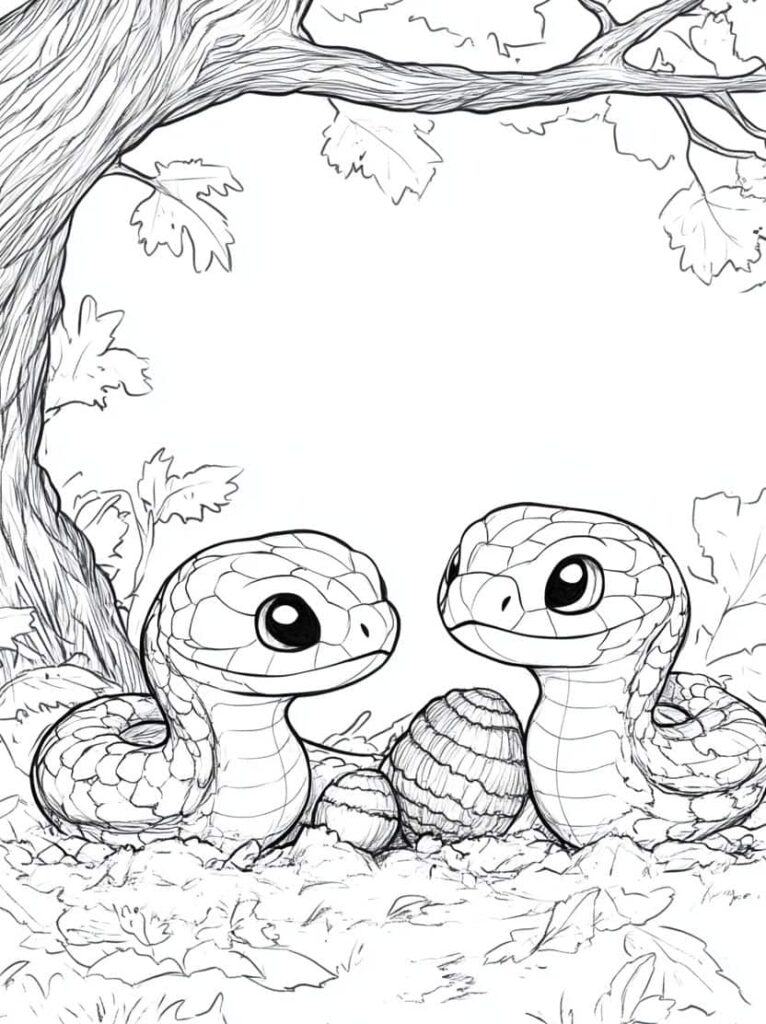 20+ Slang Kleurplaten (Gratis PDF Printbaar) - Kleurplaat.org