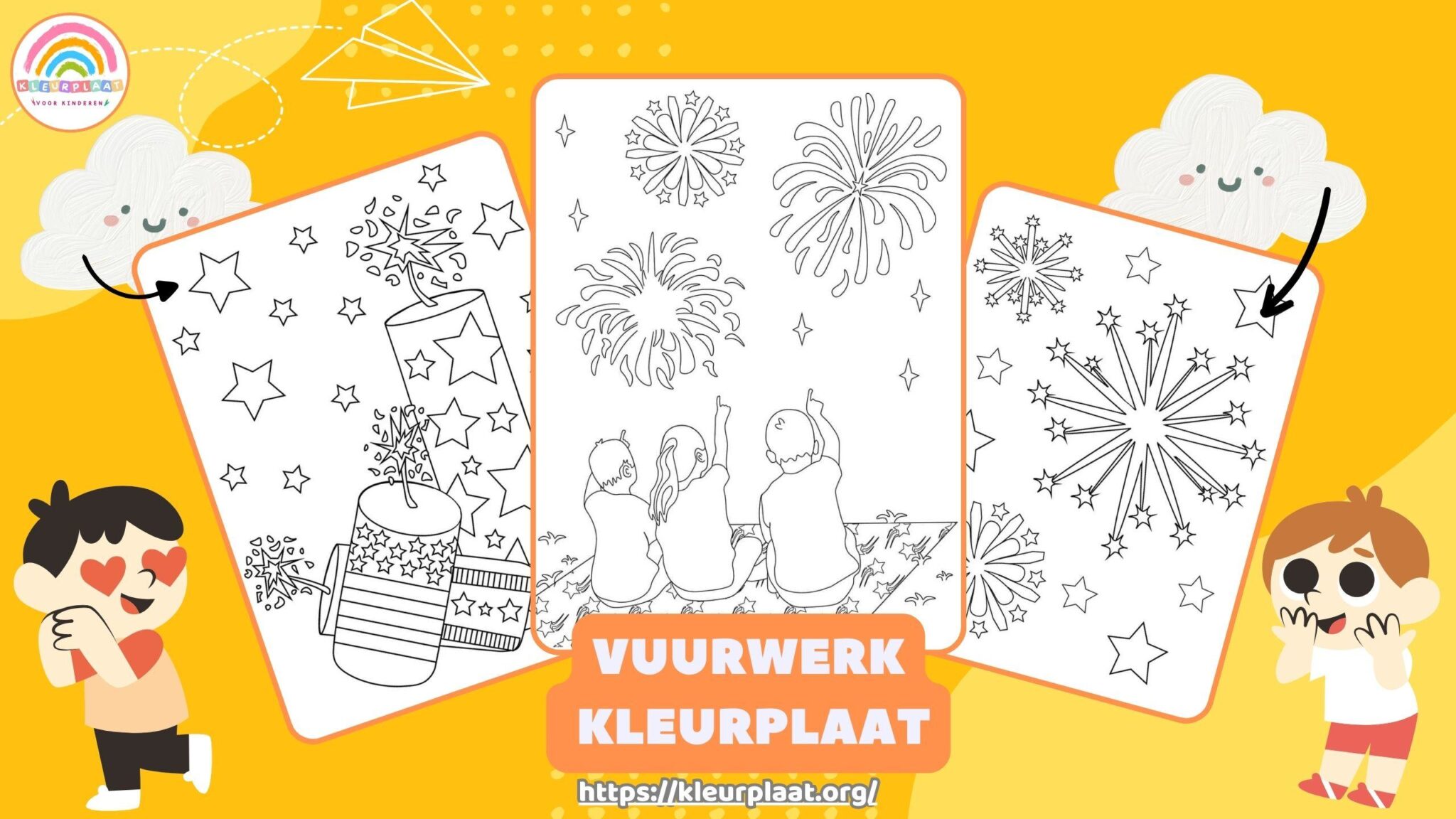 Kleurplaat Vuurwerk (Gratis PDF Printen) - Kleurplaat.org