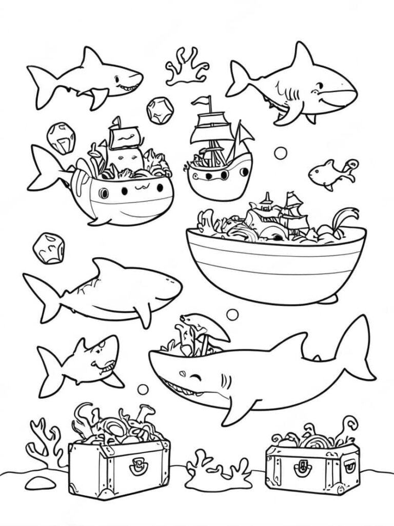 22+ PDF Haai Kleurplaat Gratis Printen - Kleurplaat.org