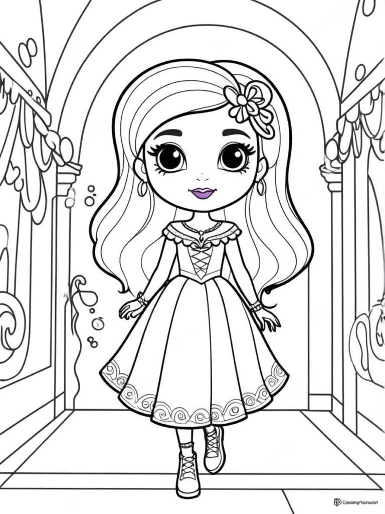 Cute Monster High Coloring Page (Free PDF Print) - Coloringpage.org