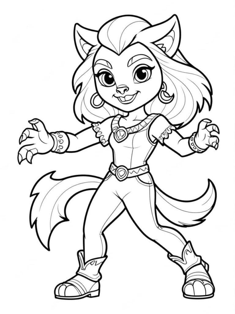Cute Monster High Coloring Page (Free PDF Print) - Coloringpage.org