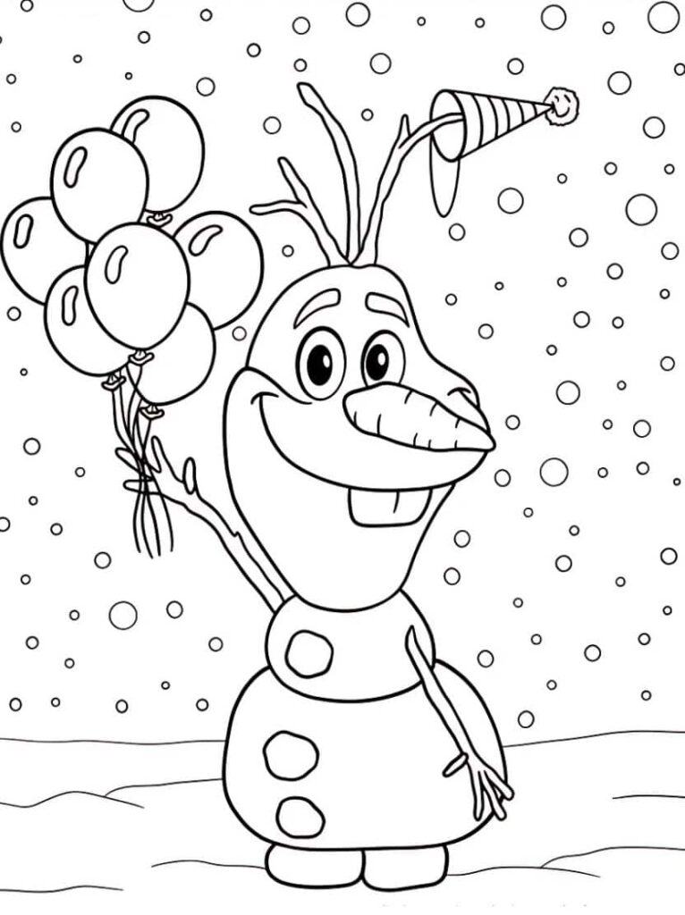 22+ Sneeuwman Olaf Kleurplaat (Gratis PDF Printen) - Kleurplaat.org