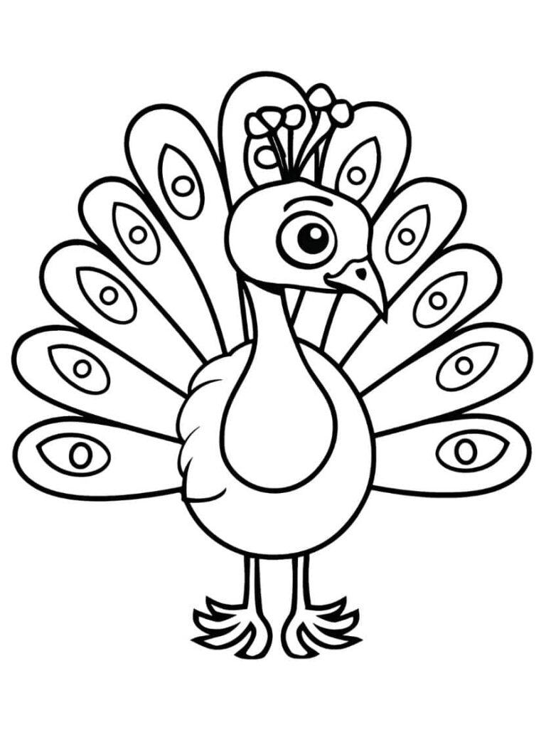 Leuke Pauw Kleurplaat (Gratis PDF Printen) - Kleurplaat.org