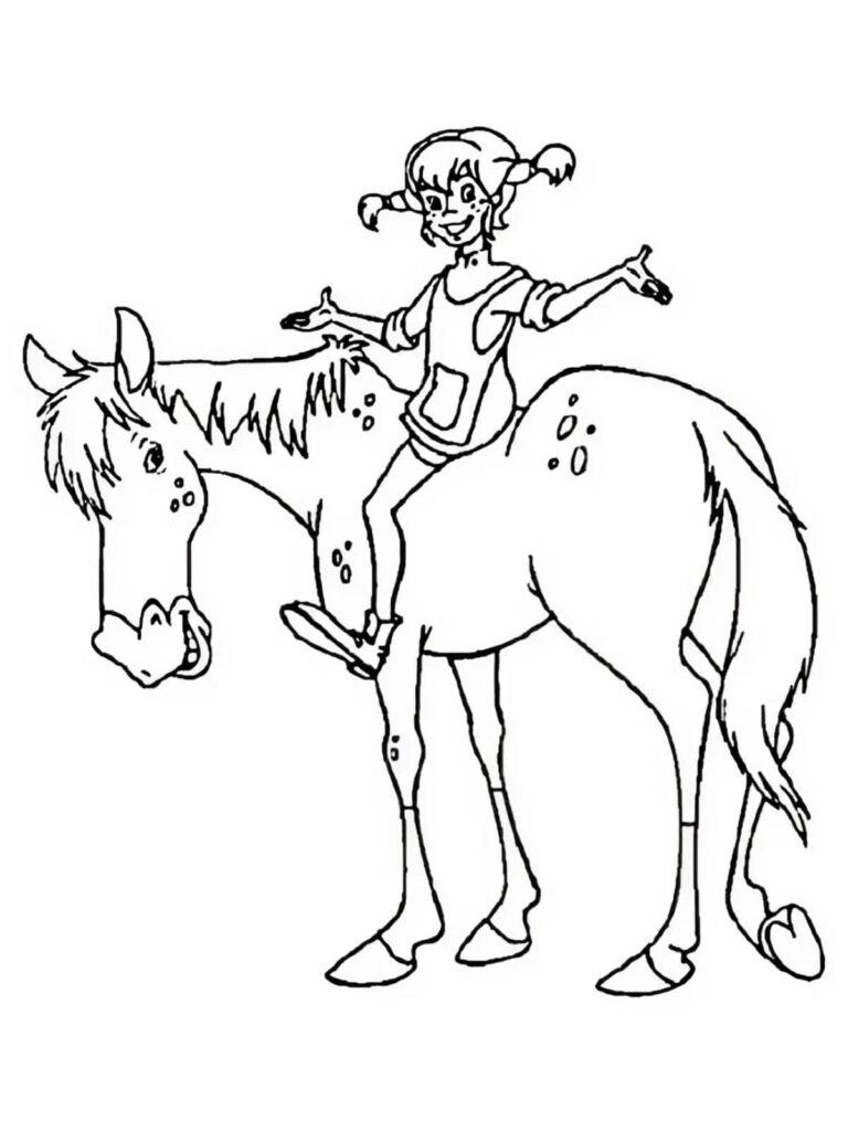 Kleurplaat Pippi Langkous (Gratis PDF Printen) - Kleurplaat.org