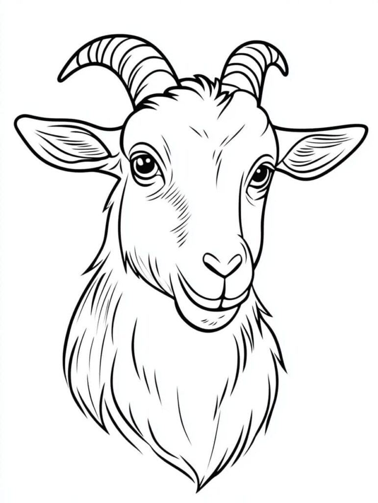 20+ Leuke Kleurplaat Geit (Gratis PDF Printbaar) - Kleurplaat.org