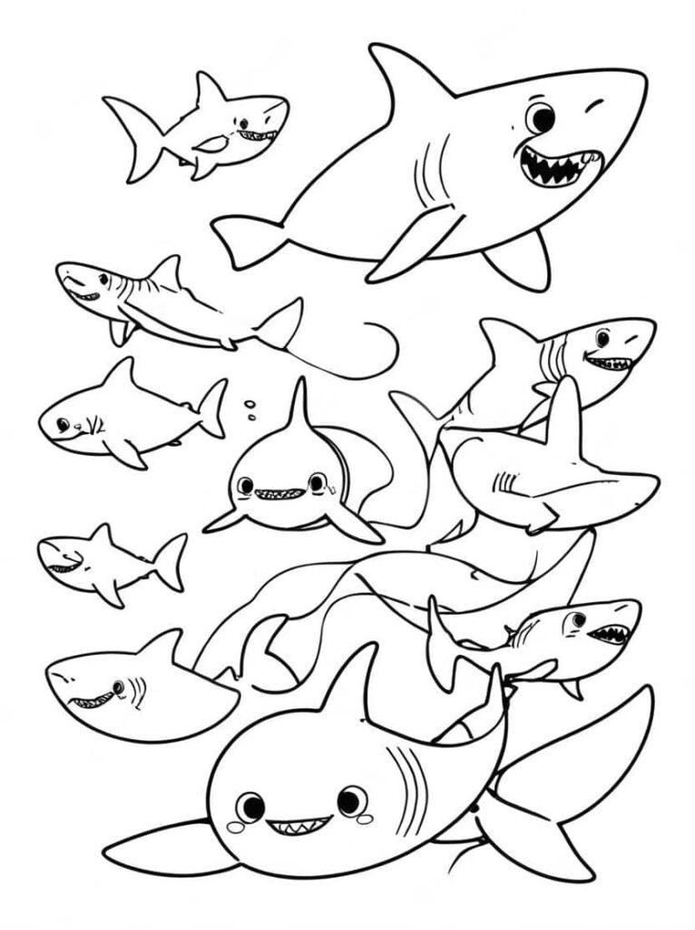 22+ PDF Haai Kleurplaat Gratis Printen – Kleurplaat.org