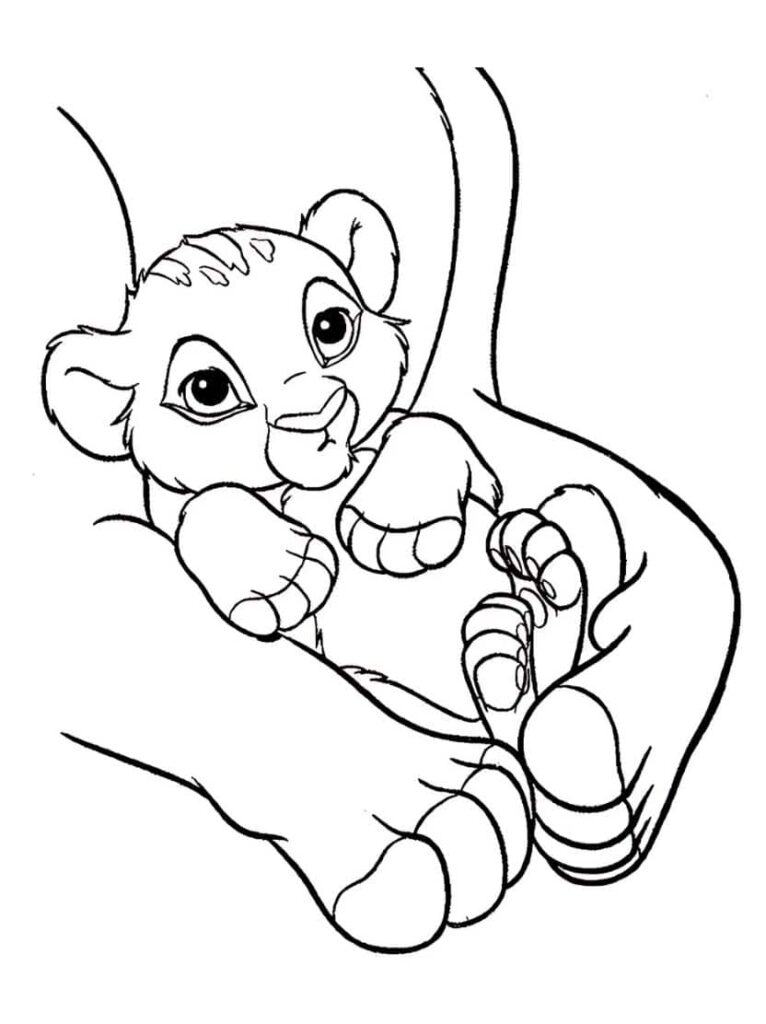 Grappige lion king kleurplaat waarmee kinderen eindeloos creatief bezig ...