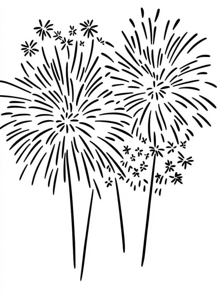 Kleurplaat Vuurwerk (Gratis PDF Printen) - Kleurplaat.org