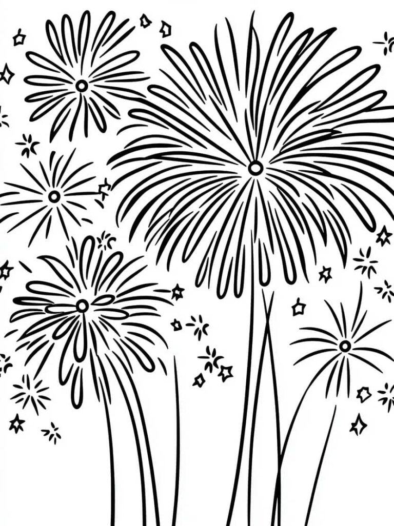 Kleurplaat Vuurwerk (Gratis PDF Printen) - Kleurplaat.org