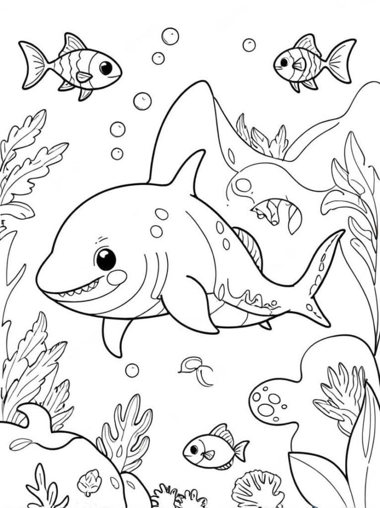 22+ PDF Haai Kleurplaat Gratis Printen - Kleurplaat.org