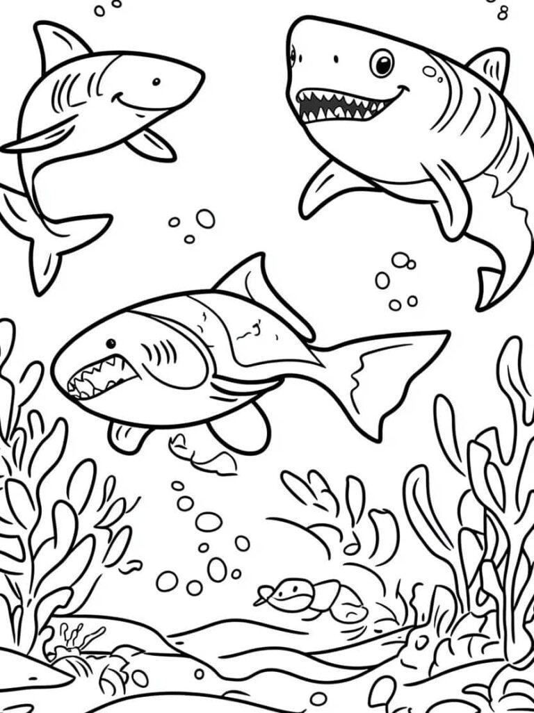22+ PDF Haai Kleurplaat Gratis Printen - Kleurplaat.org