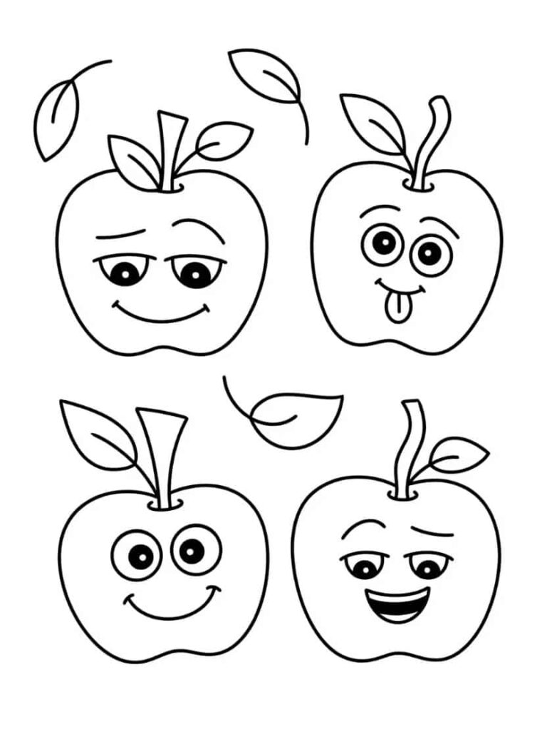 Kleurplaat fruit : kleur om bekende vruchten te ontdekken - Kleurplaat.org