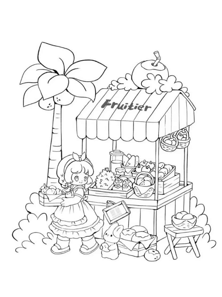 Kleurplaat fruit : kleur om bekende vruchten te ontdekken - Kleurplaat.org