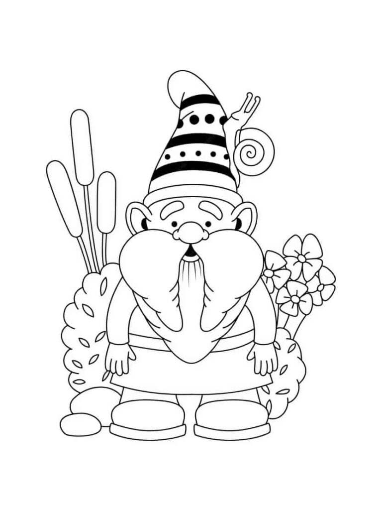 Kabouter kleurplaat: Diverse tinten kabouter gratis - Kleurplaat.org