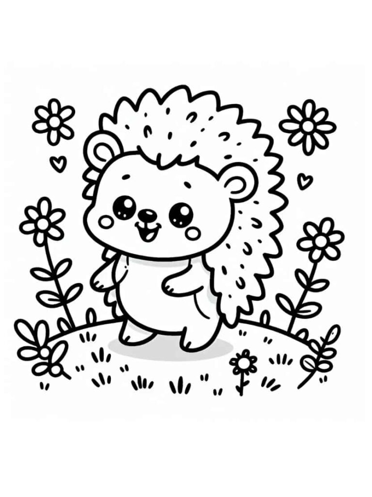 Kleurplaat schattig makkelijk inkleuren voor kinderen - Kleurplaat.org