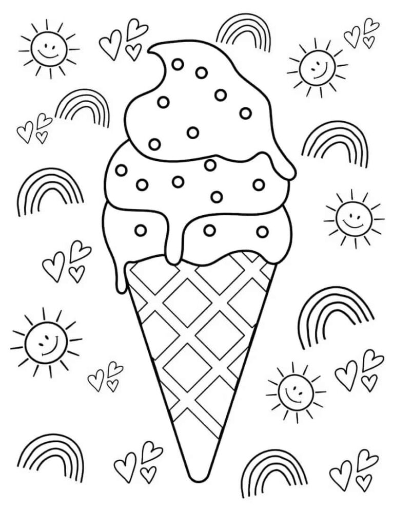 Kleurplaat ijsje is levendig en het beste voor creatieve kinderen ...
